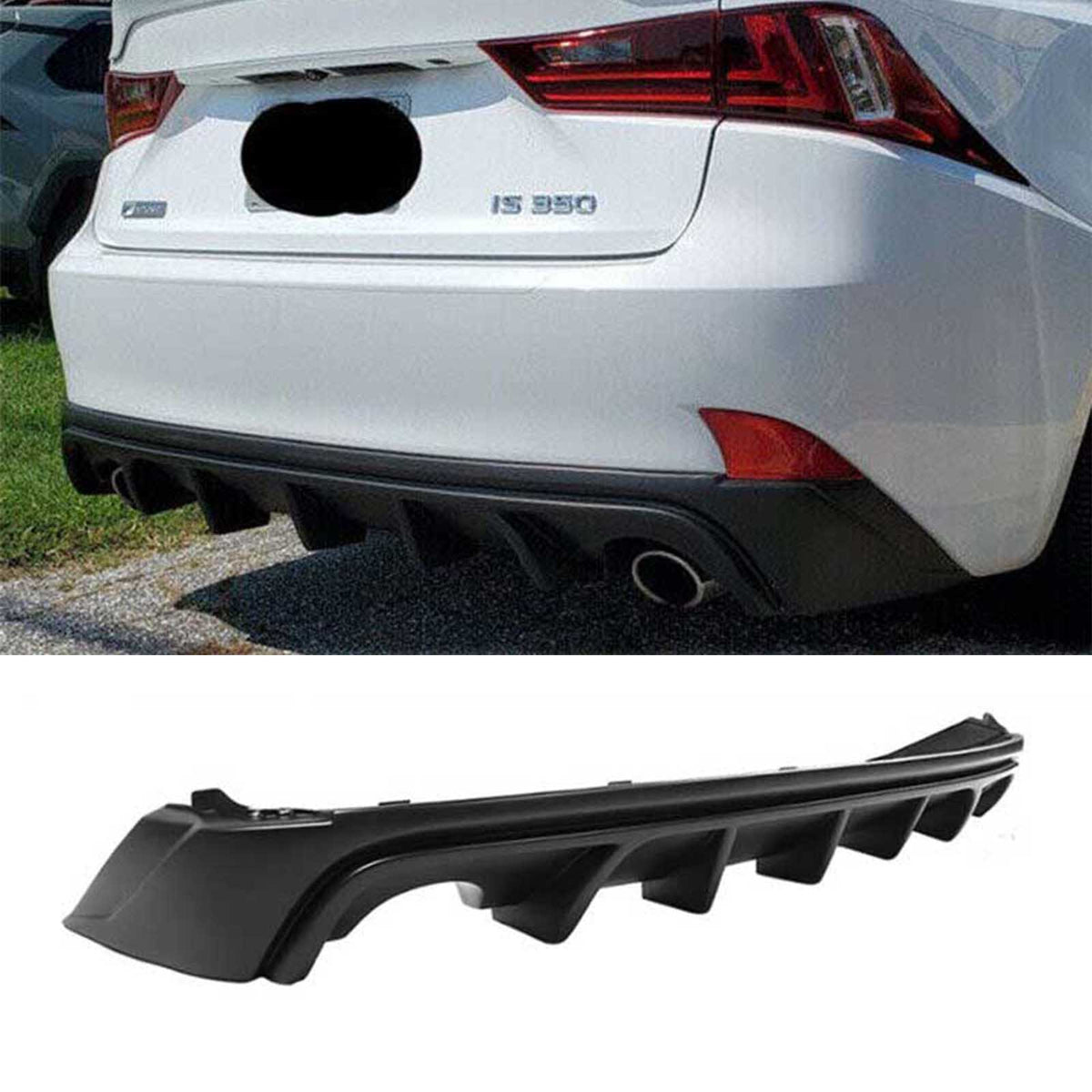 NINTE For 2014-2016 Lexus IS250 IS350 IS200t ABS Rear Diffuser Rear ...