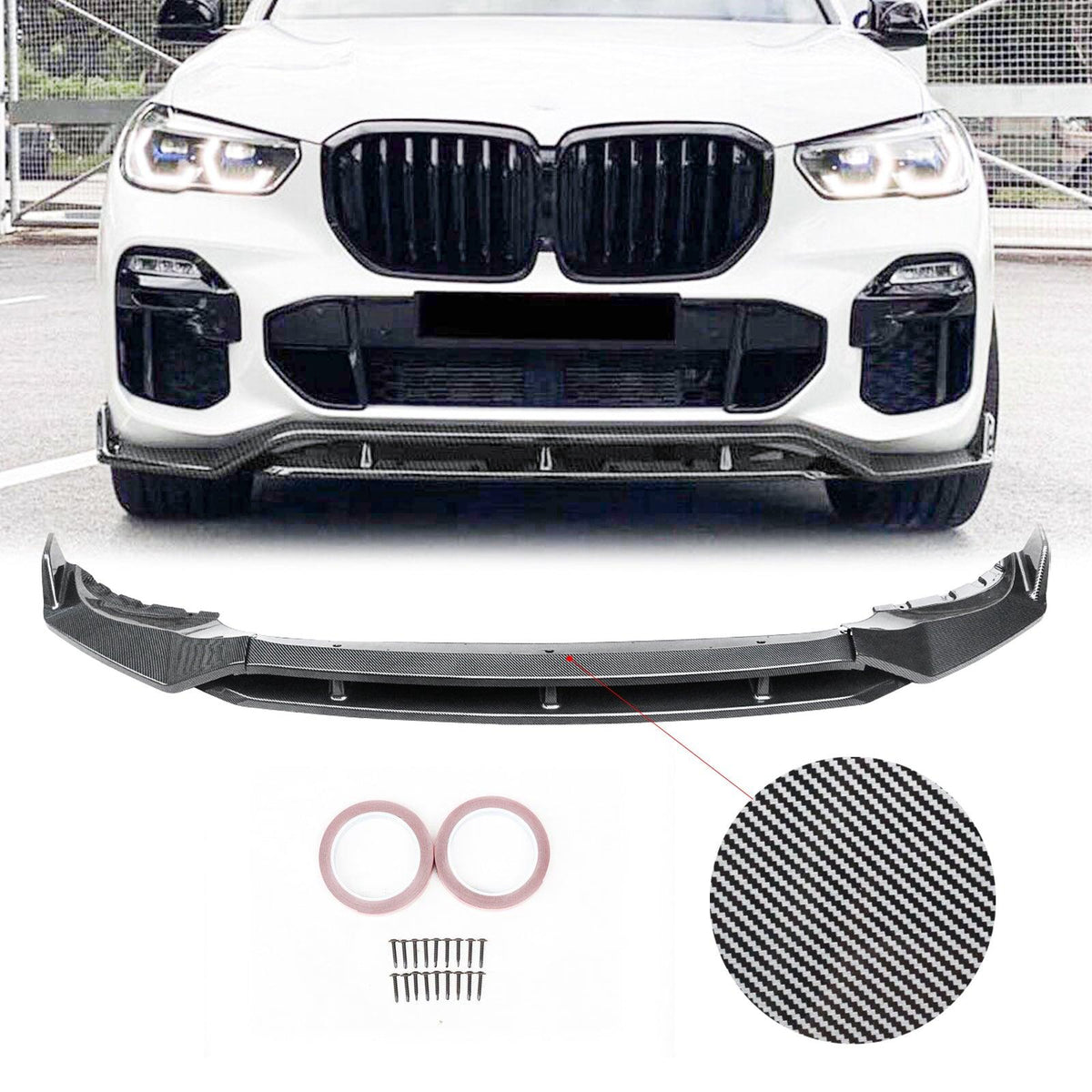 NINTE For 2019-2023 BMW G05 X5 M-Sport 4pc ABS Front Lip Front Bumper ...