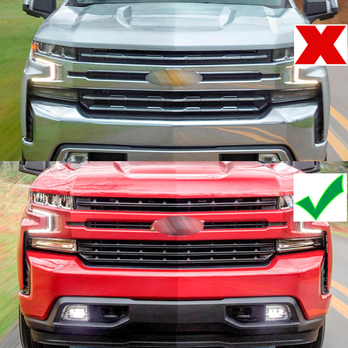 NINTE For 2019-2022 Chevy Silverado 1500 Grill Cover LT RST Snap on ...