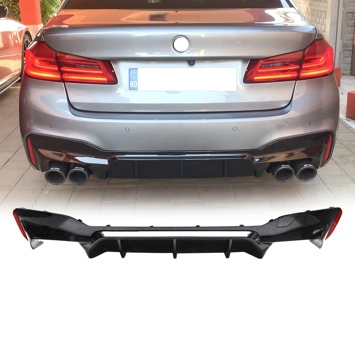 NINTE Rear Diffuser for 2017-2023 BMW 5 Series G30 G31 G38 M Sport M5 ...