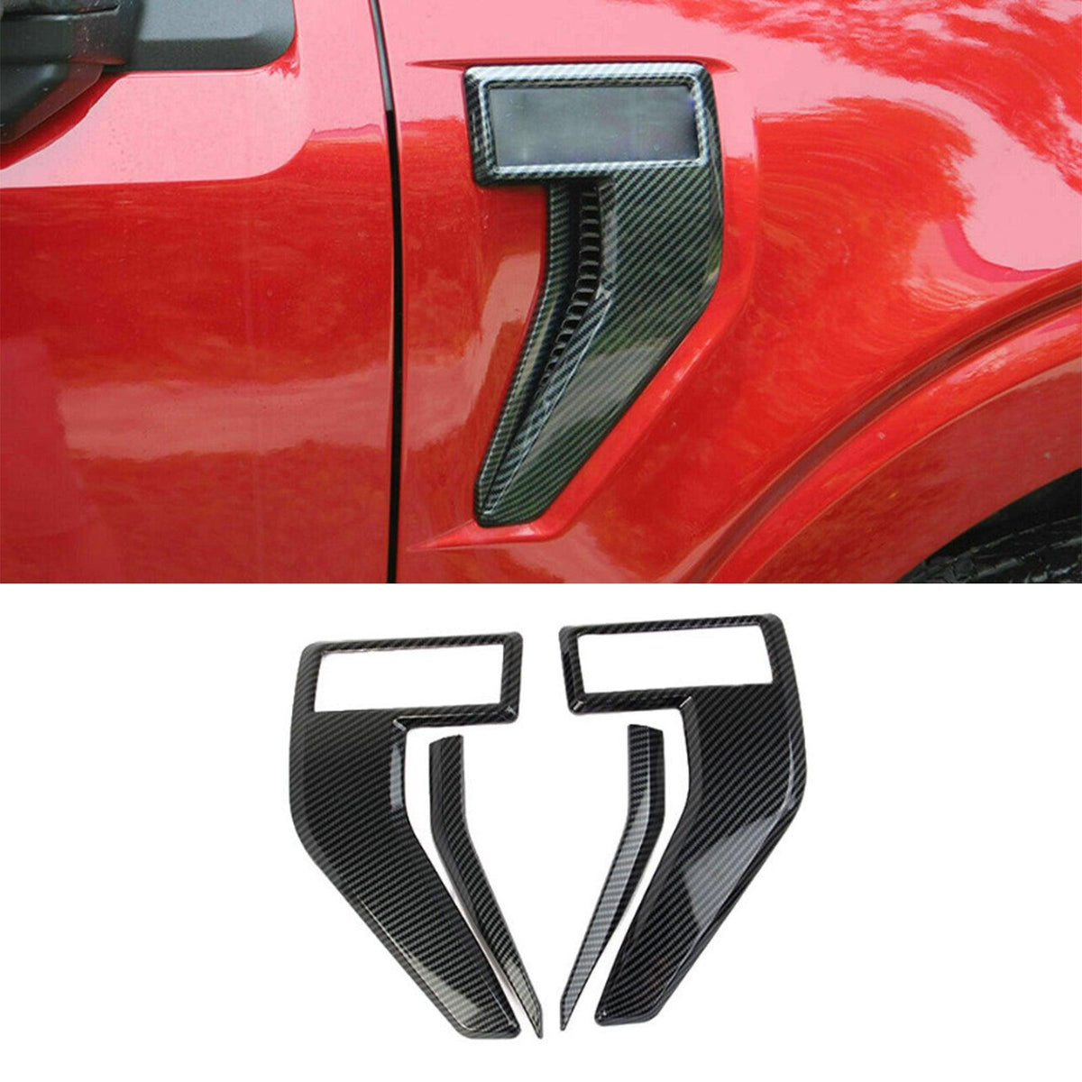 NINTE For 2021-2024 Ford F150 Trim Accessories Front Fender Side Vent ...