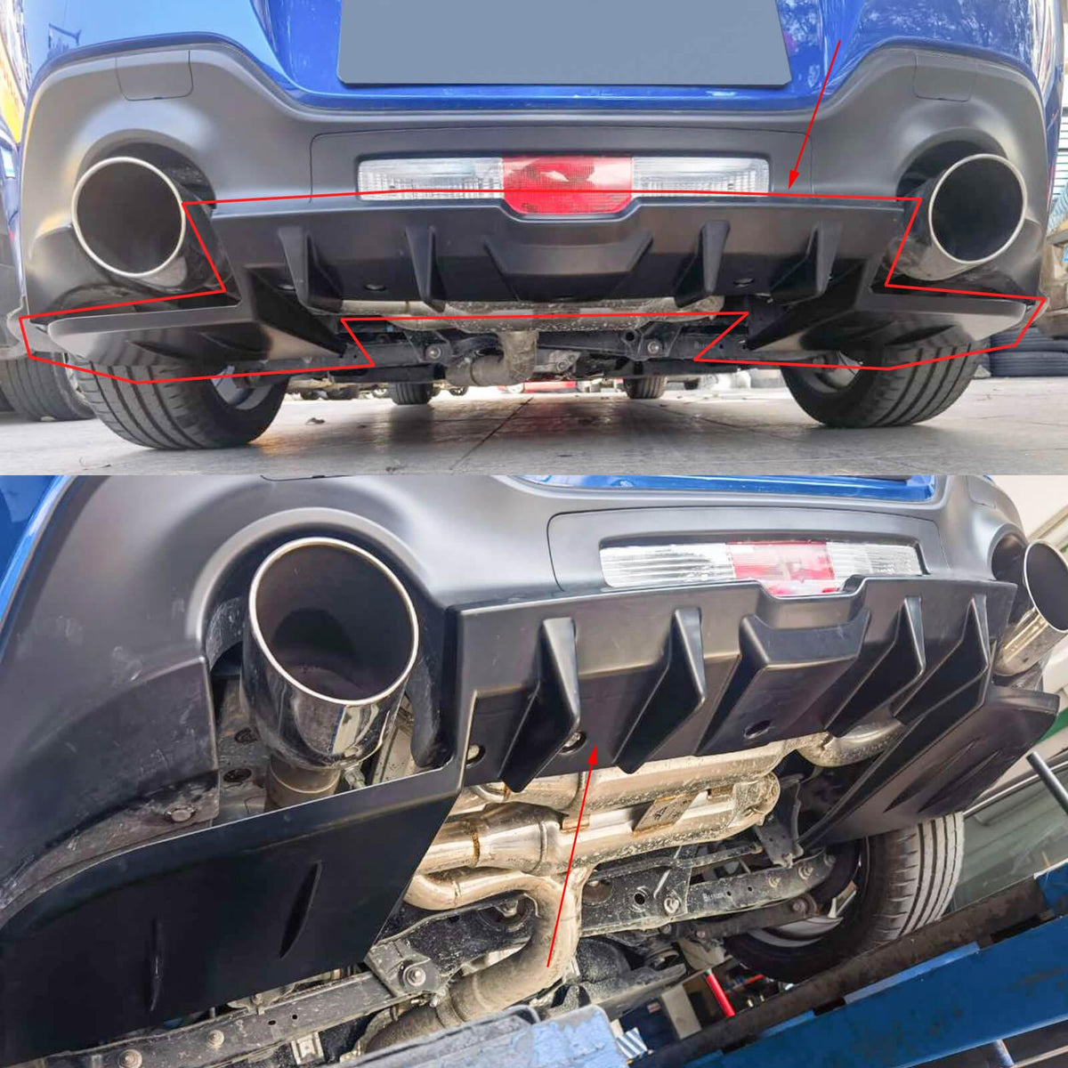 NINTE For 2022-2024 Subaru BRZ Toyota GR 86 GR86 Rear Diffuser Corner ...