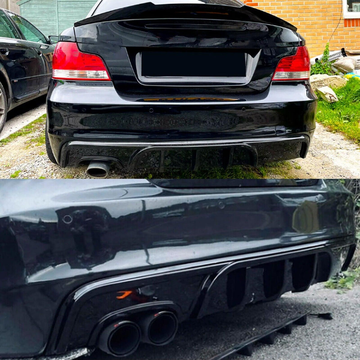 NINTE For 2007-2013 BMW 1 Series E82 M Sport Rear Diffuser Lip Fits ...