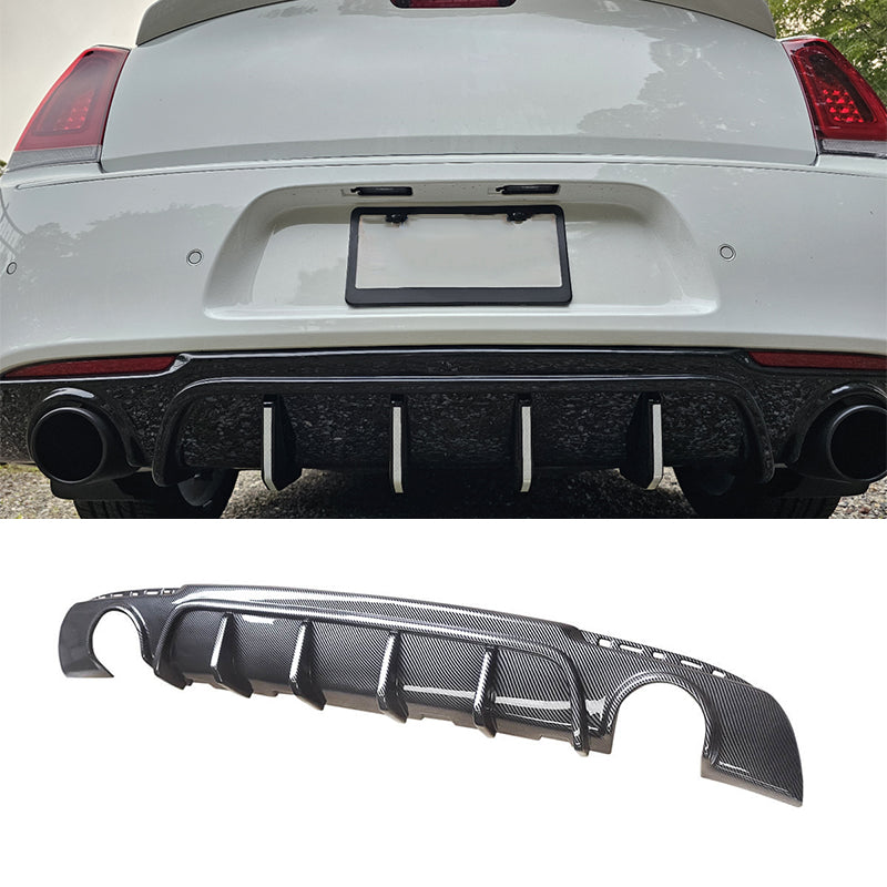 NINTE Rear Diffuser For 2015-2023 Chrysler 300 SRT Exhaust Shark Fins ...