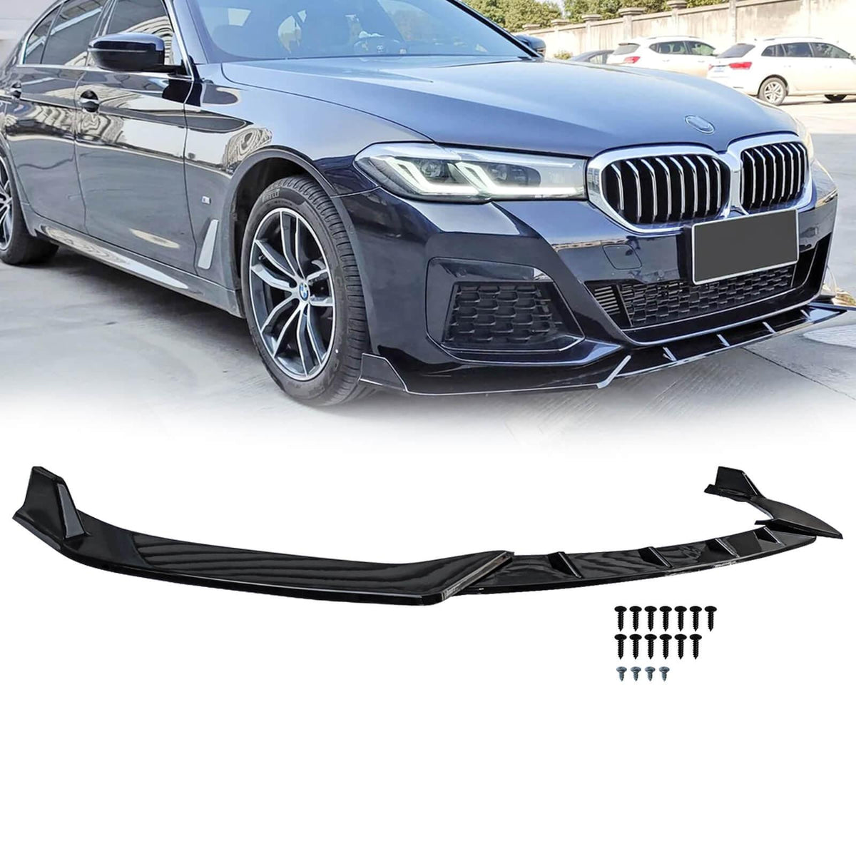 NINTE Front Lip For 2021 2022 2023 BMW 5 Series G30 M Sport ABS Front ...