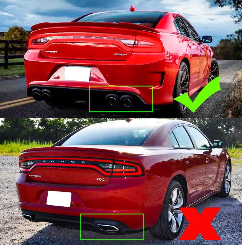 NINTE For 2015-2023 Dodge Charger Quad Exhaust Rear Diffuser NOT for ...