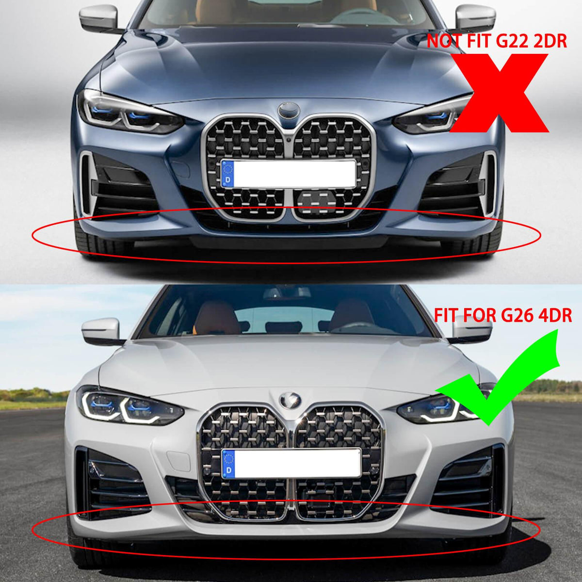 NINTE One-Piece for 2021-2025 BMW 4 Series Gran Coupe G26 i4 M-Sport ...