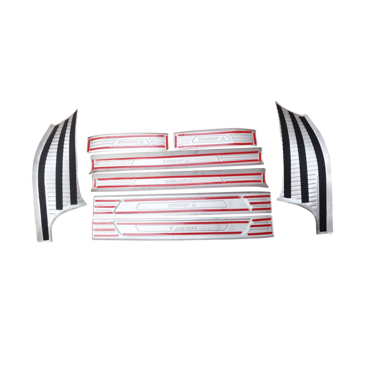 NINTE Door Sill Plate For 2020 2021 Tesla Model Y Stainless Steel Side ...