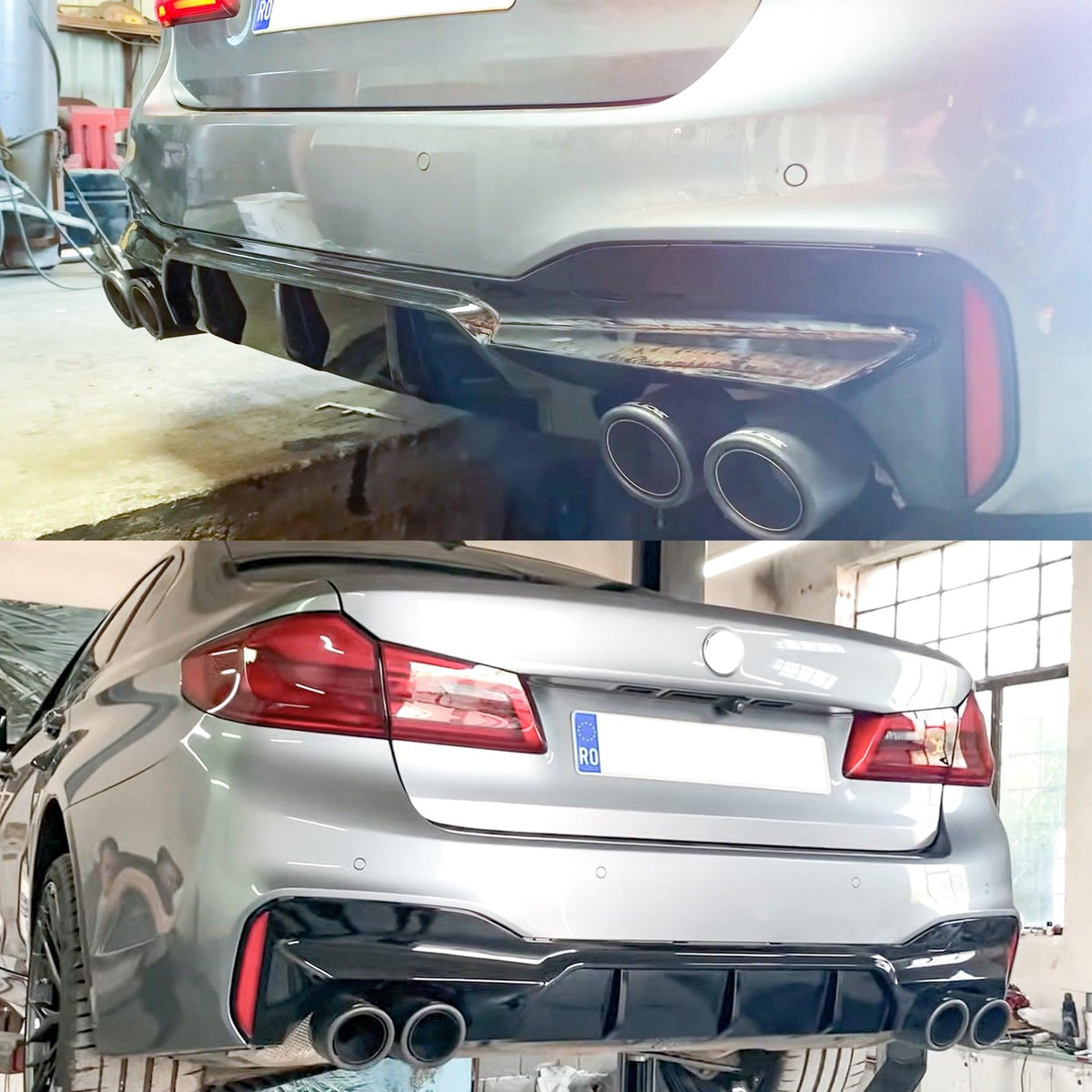 NINTE For 2017-2023 BMW G30 G31 G38 5 Series M Sport Rear Diffuser Rear ...