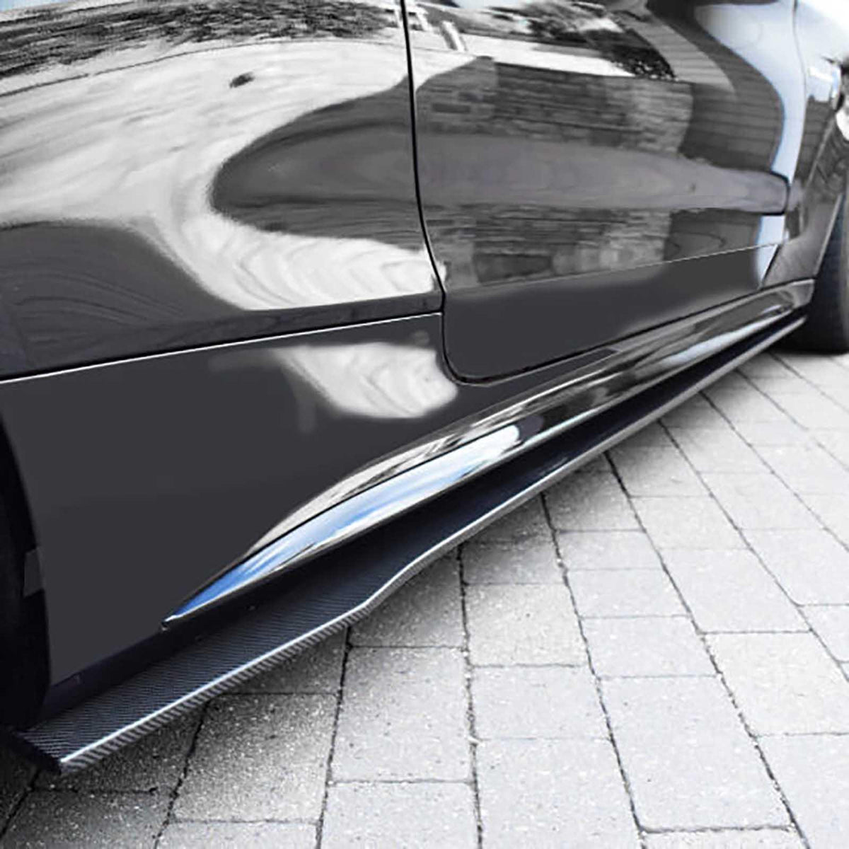 NINTE For 2015-2021 Benz W205 C300 Sport C-Class C43 C63 AMG Side Skirt ...