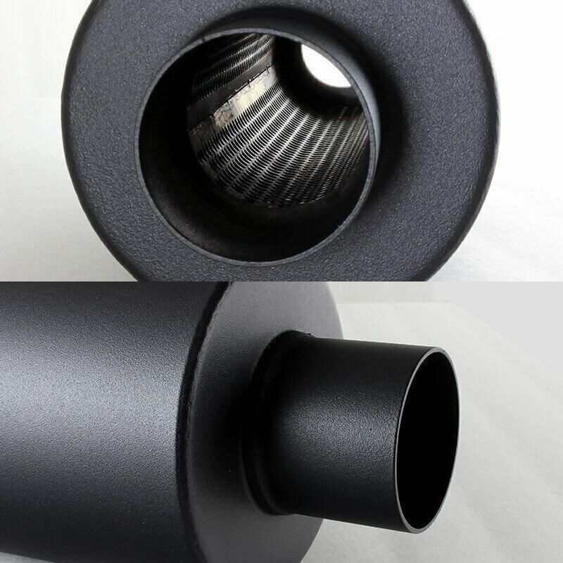 NINTE Universal Exhaust Muffler Black 4 Inch JDM Slant N1 Tip 2.5 Inch ...