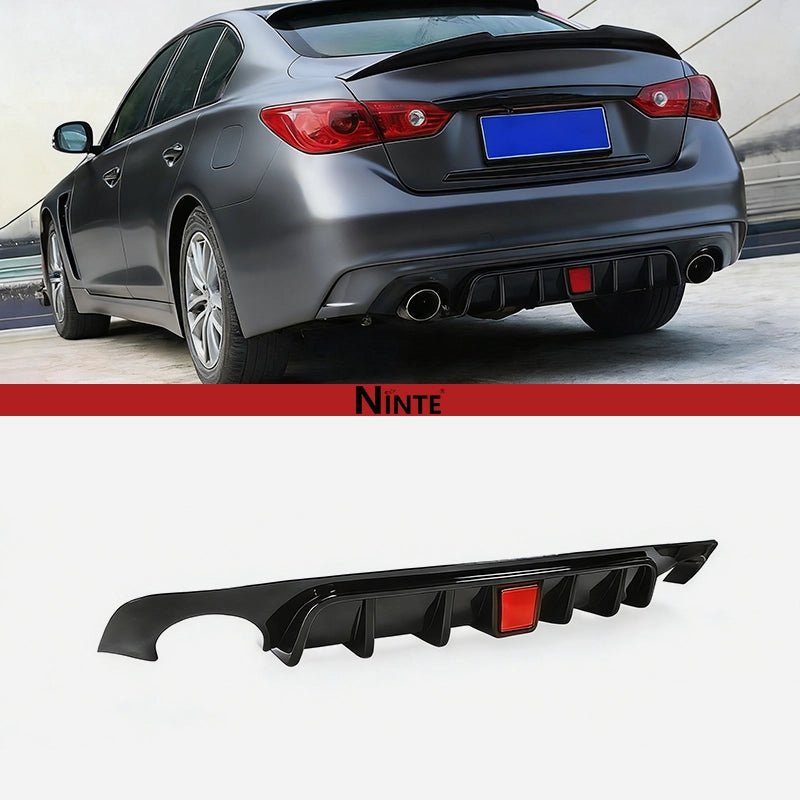 NINTE Rear Lip With Break Light For 2018-2024 INFINITI Q50 Rear Bumper ...