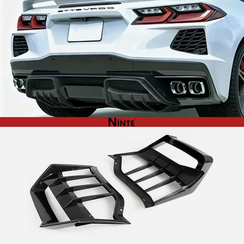 NINTE Rear Diffuser For 2020-2025 Corvette C8 Stingray/Z51/E-Ray Lower ...