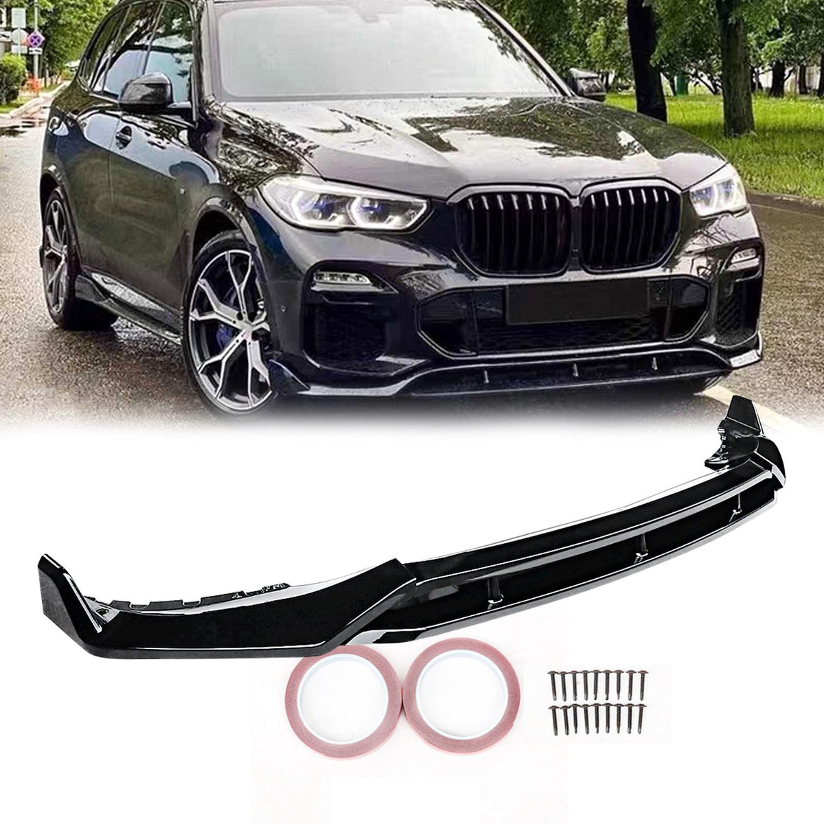 NINTE Front Lip For 2019-2023 BMW G05 X5 M-Sport 4pc ABS Front Bumper ...