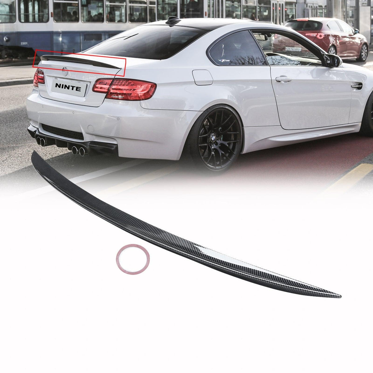 NINTE Rear Spoiler For 2007-2013 BMW M3 E92 Coupe 328i 335i ABS MP ...