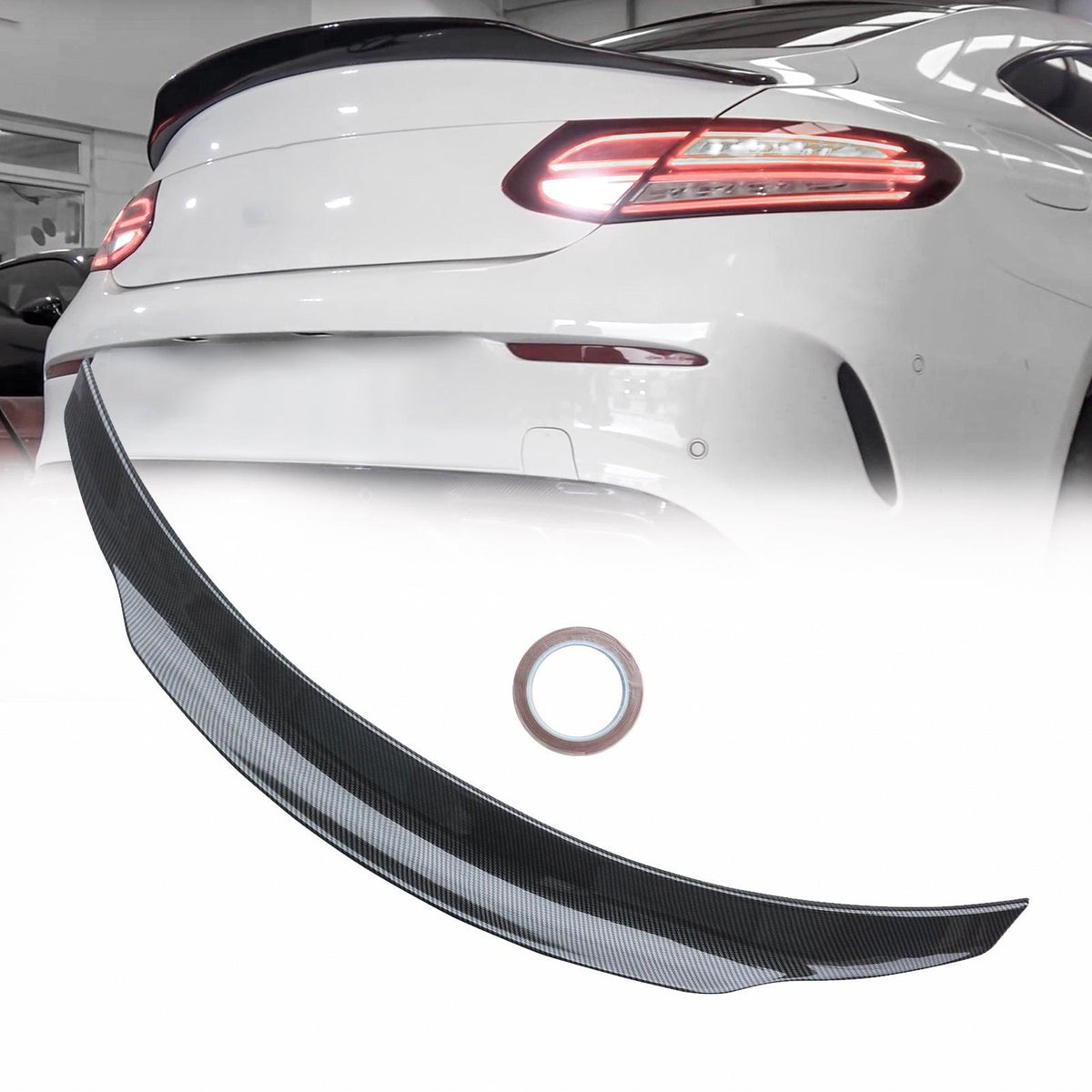 NINTE For 2017-2021 Mercedes Benz W205 2DR Coupe Rear Spoiler ABS PSM ...