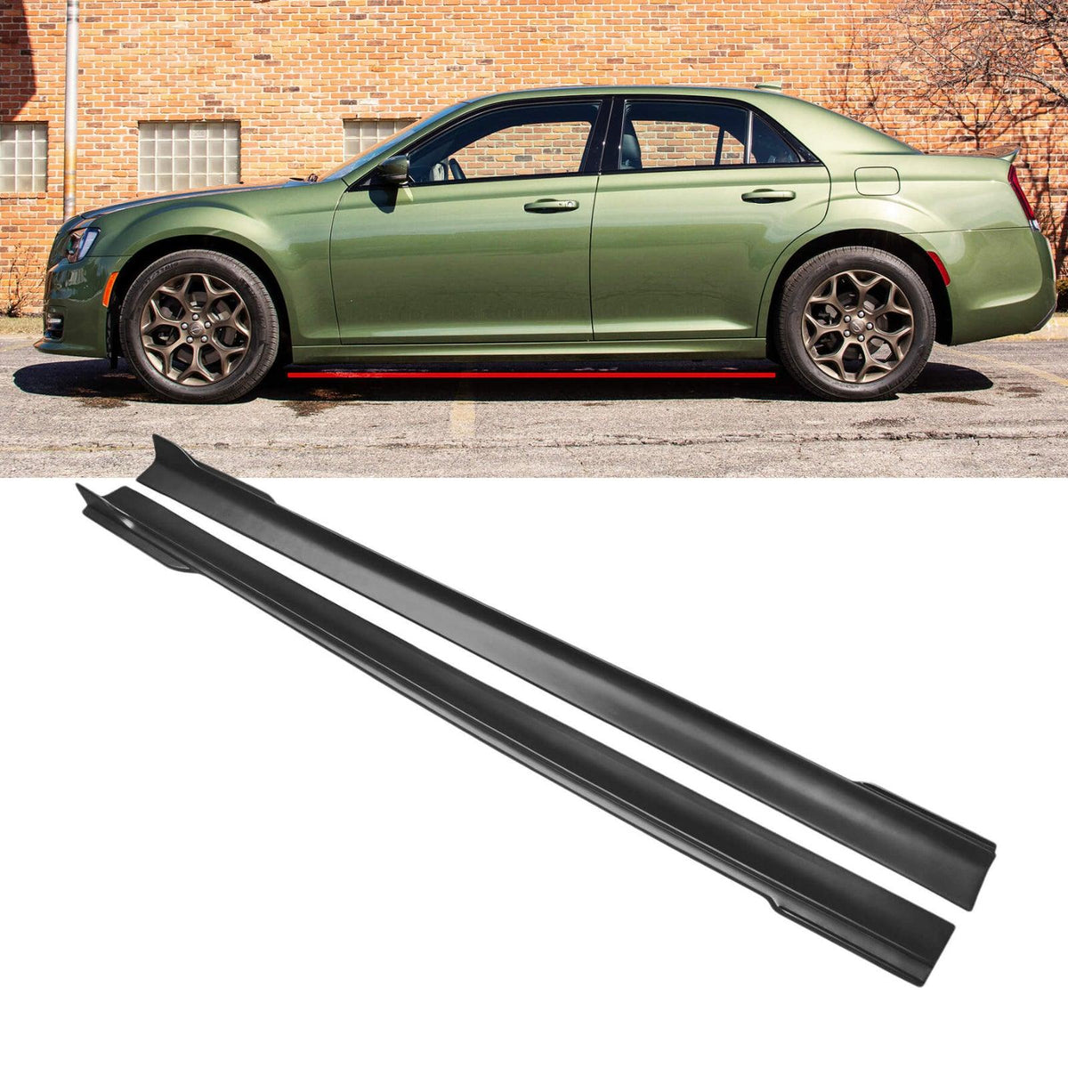 NINTE Side Skirts For 2011-2023 Chrysler 300 300C 300S Side Body ...
