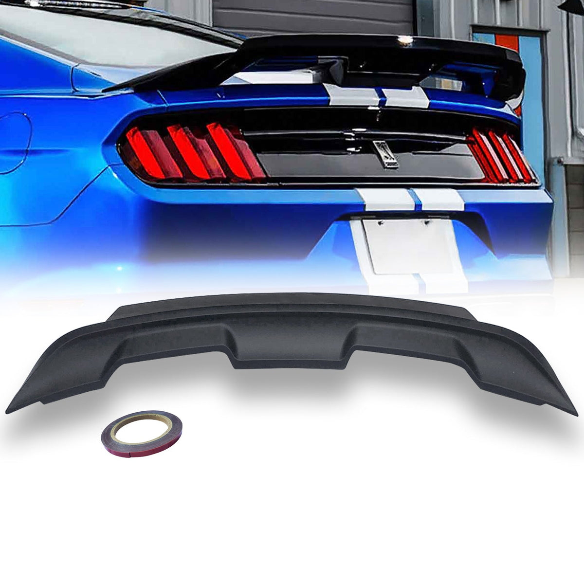 NINTE Spoiler For 2015-2023 Ford Mustang ABS GT500 Style W/ Smoke ...