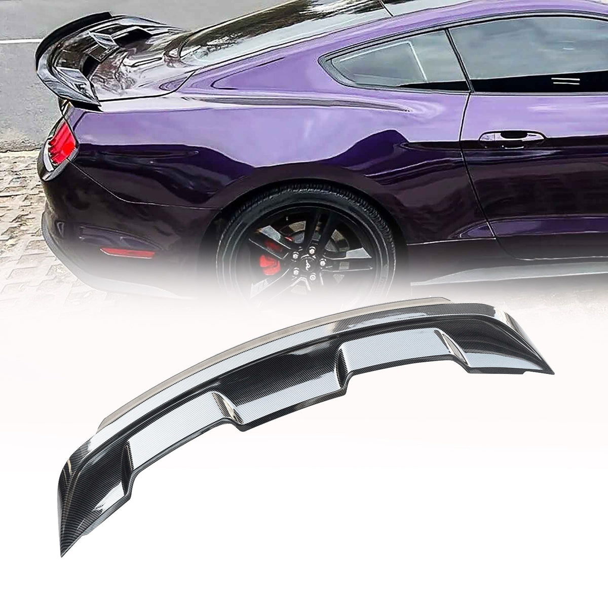 NINTE For 2015-2023 Ford Mustang Rear Spoiler ABS GT500 Style Trunk ...