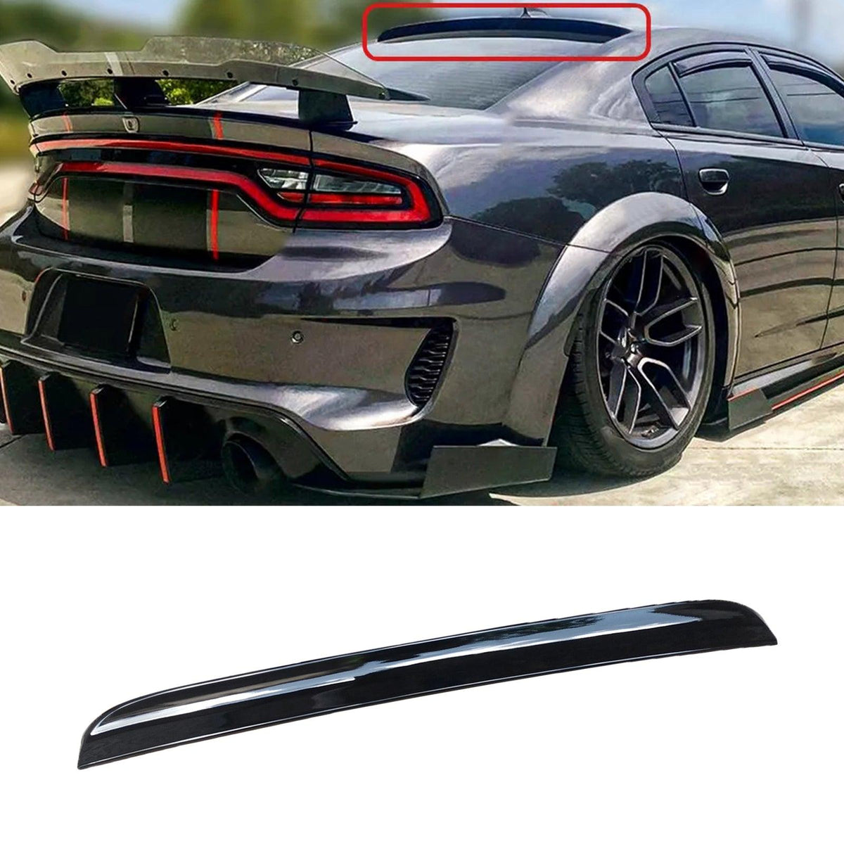 NINTE Duckbill Roof Spoiler For 2011-2023 Dodge Charger SRT Scat Gloss ...