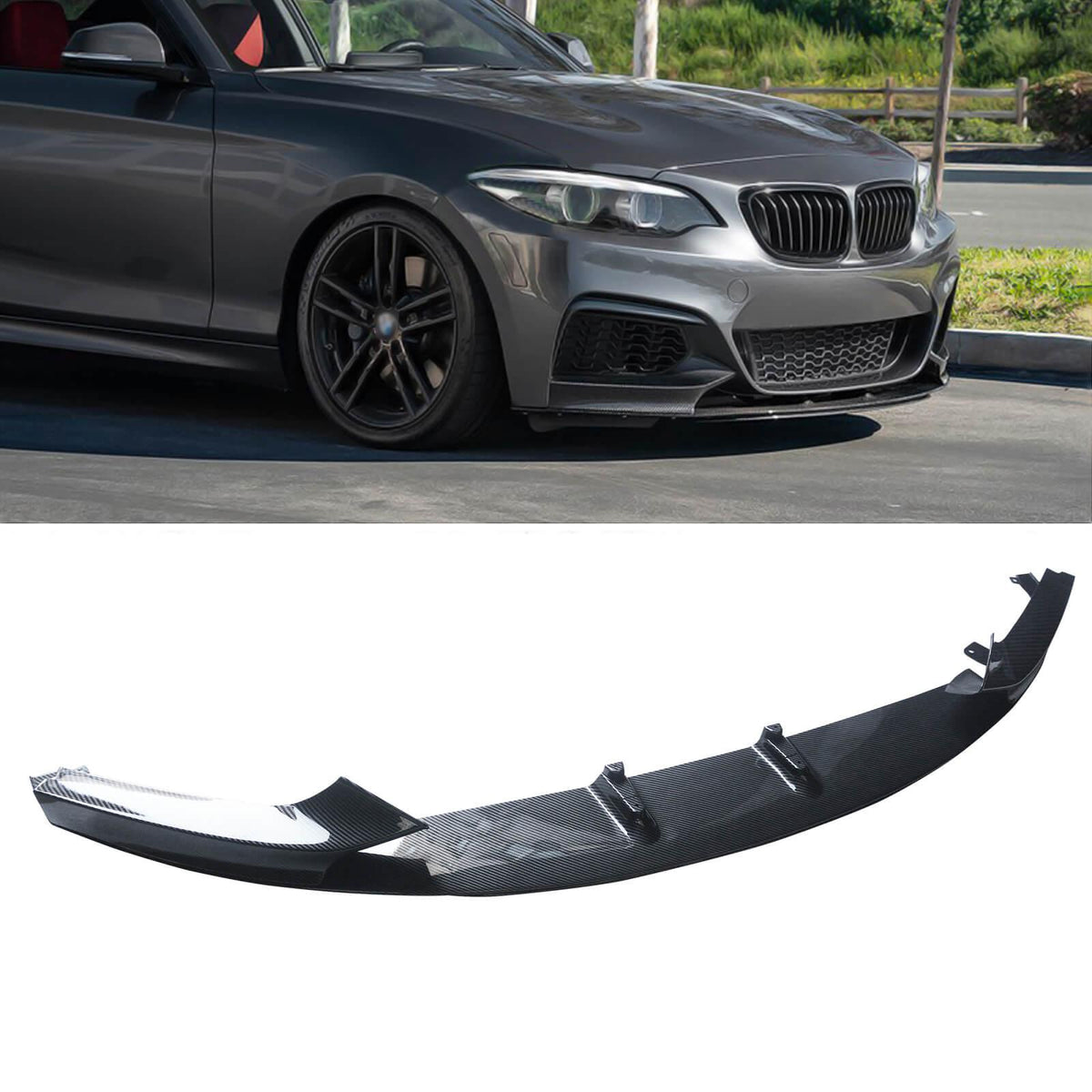 NINTE For 2014-2021 BMW 2 Series F22 F23 M Sport Front Lip Front Bumper ...
