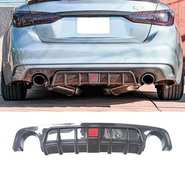 NINTE Rear Diffuser for 2018-2024 INFINITI Q50 ABS Rear Bumper Lip
