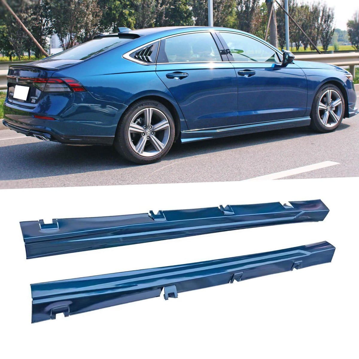 NINTE For 11th 2023 2024 Honda Accord Side Skirt Rocker Panel Covers Add-on