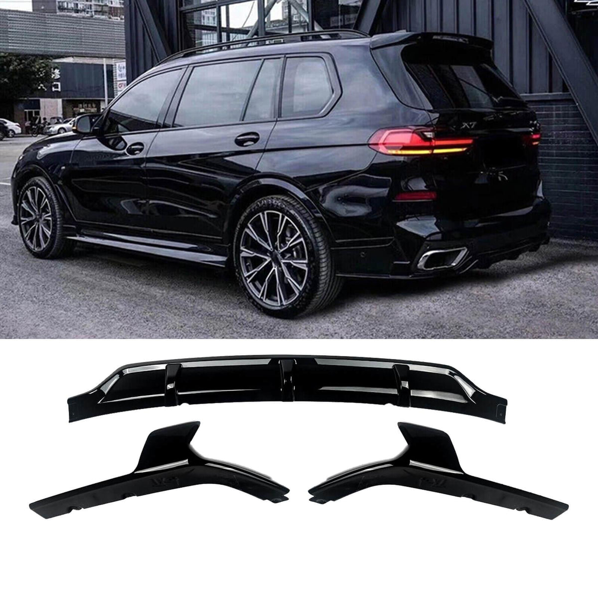 NINTE For 2019-2023 BMW X7 G07 M Sport Rear Bumper Diffuser lip ABS