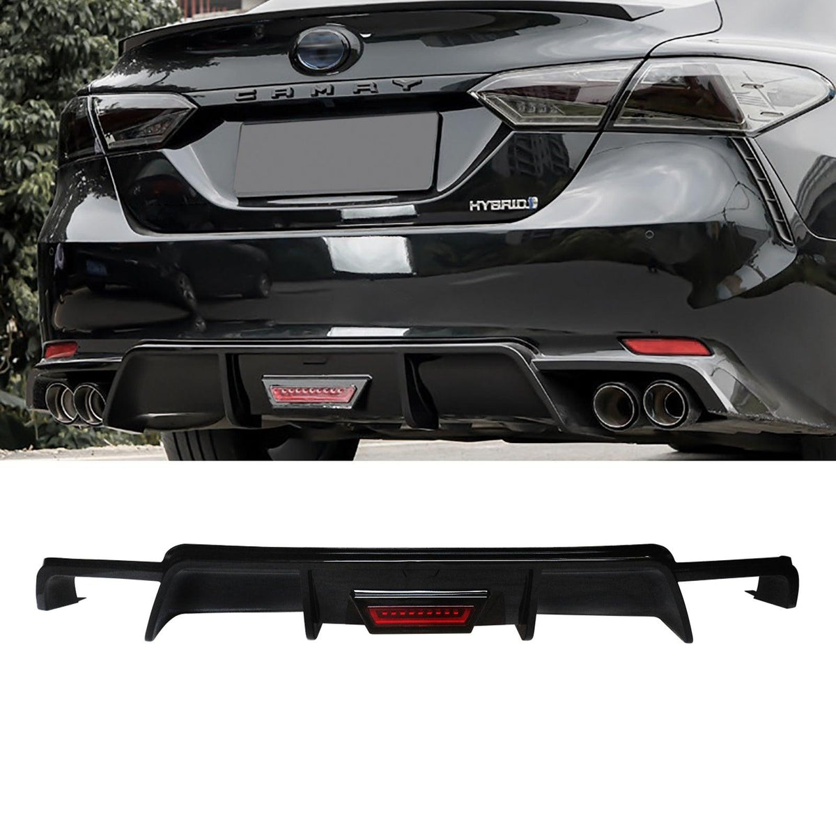 NINTE For 2018-2024 Toyota Camry SE XSE ABS Painted Rear Bumper Lip ...