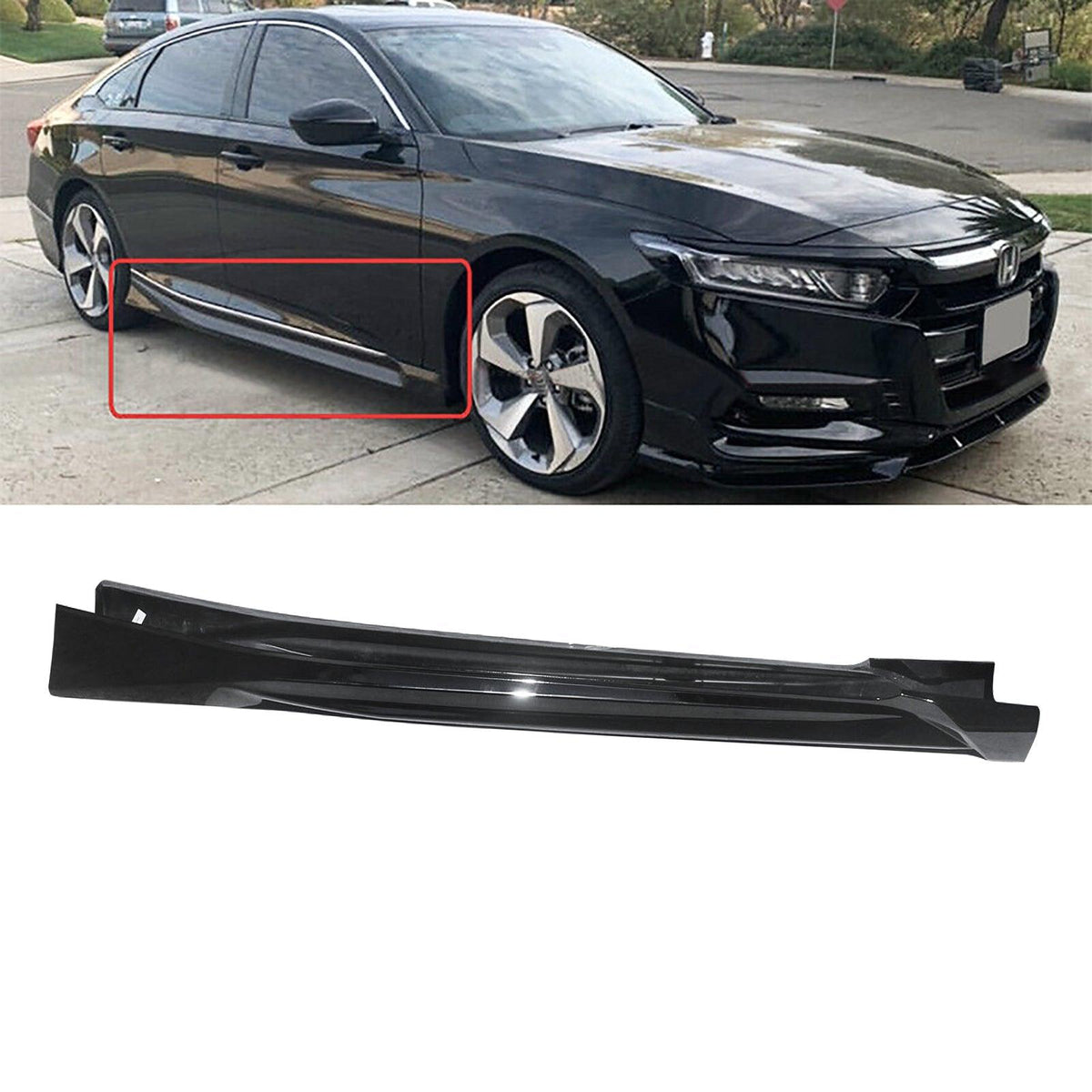 NINTE Side Skirts For 2018-2022 10th Gen Honda Accord ABS Painted Add ...