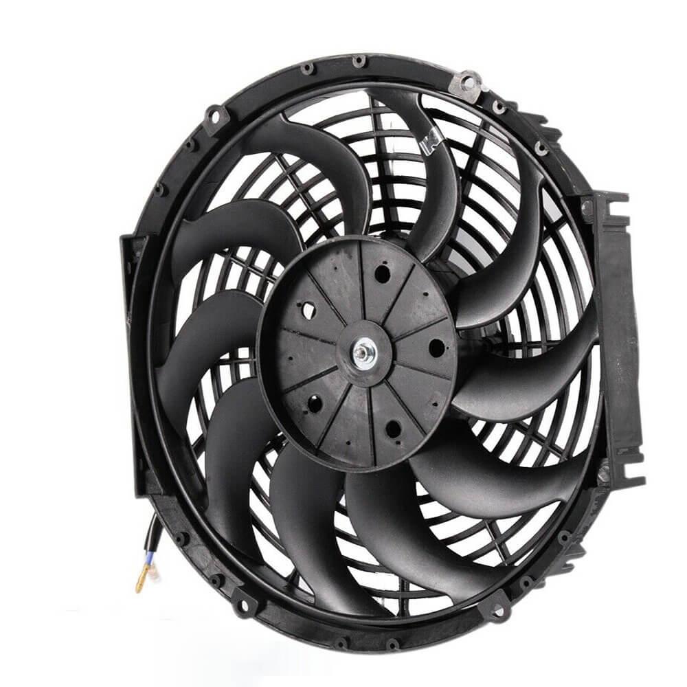 NINTE Universal Slim Fan Push Pull Electric Radiator Cooling 12V Bottom ...