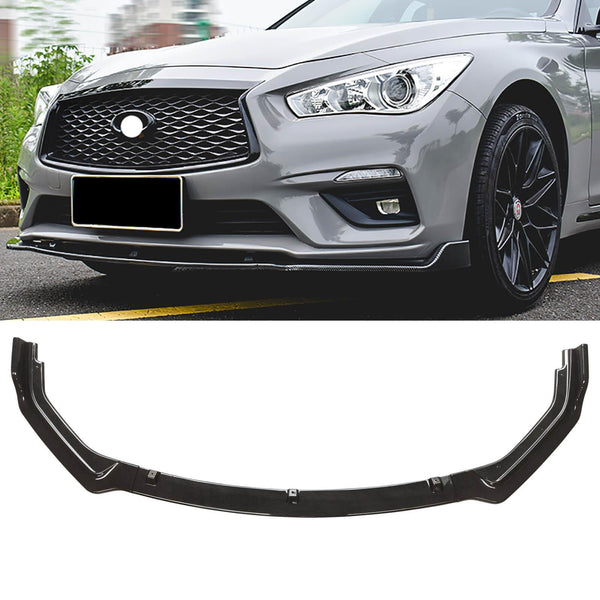 NINTE For 2018-2024 Infiniti Q50 Base LUXE 3PCS Front Bumper Lip Chin ...