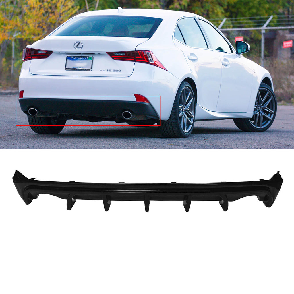 NINTE Rear Diffuser For 2014-2016 Lexus IS250 IS350 IS200t ABS Rear ...