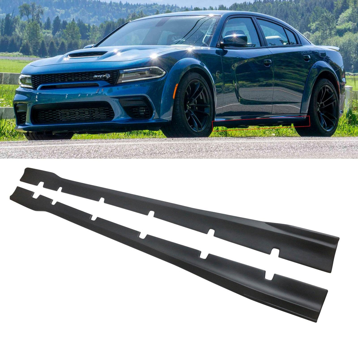 NINTE For 2020-2023 Dodge Charger Widebody Rocker Panel Extension Lip ...