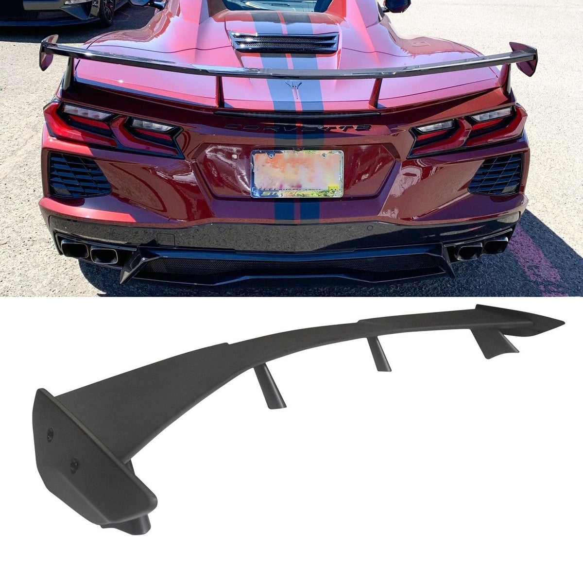 NINTE For 2020-2025 Corvette C8 Stingray Z51 High Wing Spoiler High ...