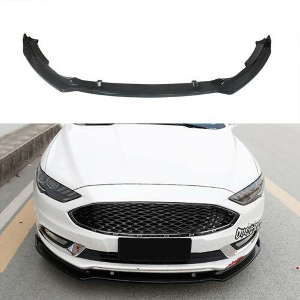 NINTE For 2017-2018 Ford Fusion Front Lip Front Bumper Lip 3PCS Body ...